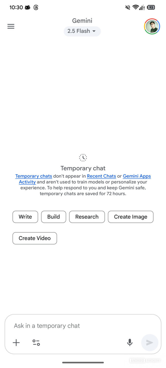 Gemini could soon offer ChatGPT-like Temporary Chats