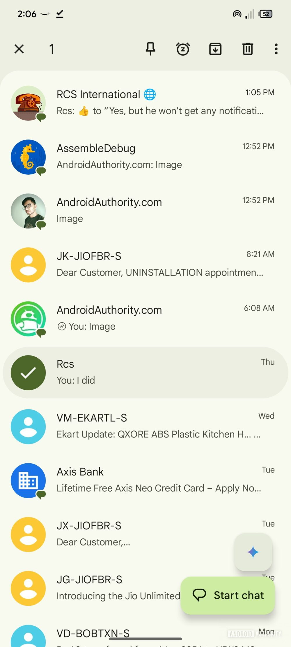Google Messages is rolling out new gallery UI and HD+ quality