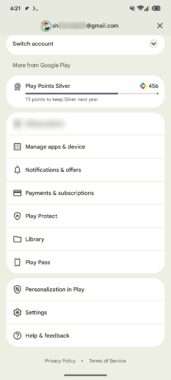 Google Play Store preps a new account switcher