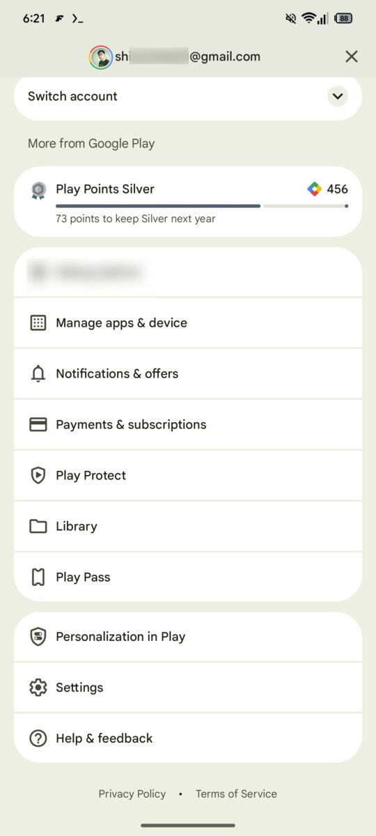 Google Play Store preps a new account switcher