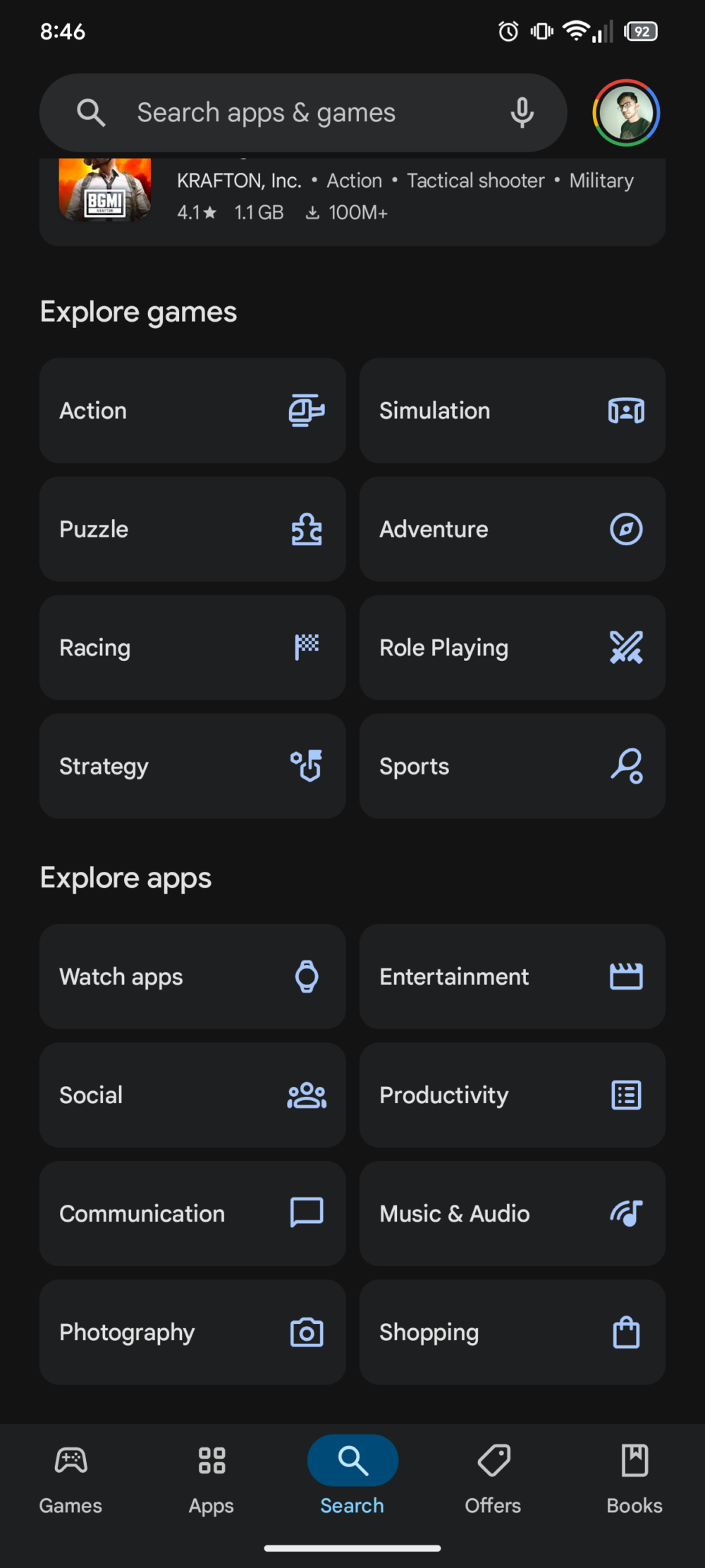 Play Store's search tab is getting a colorful Material 3 Expressive refresh