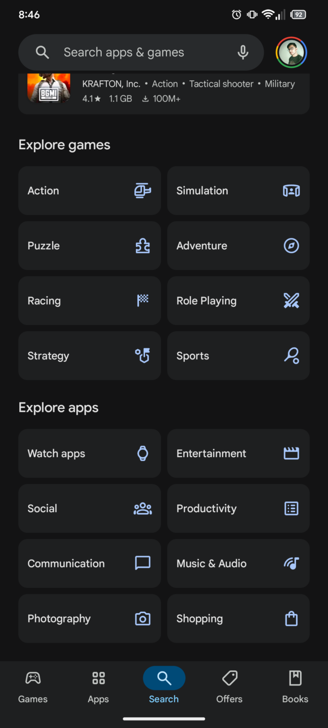 Play Store's search tab is getting a colorful Material 3 Expressive refresh