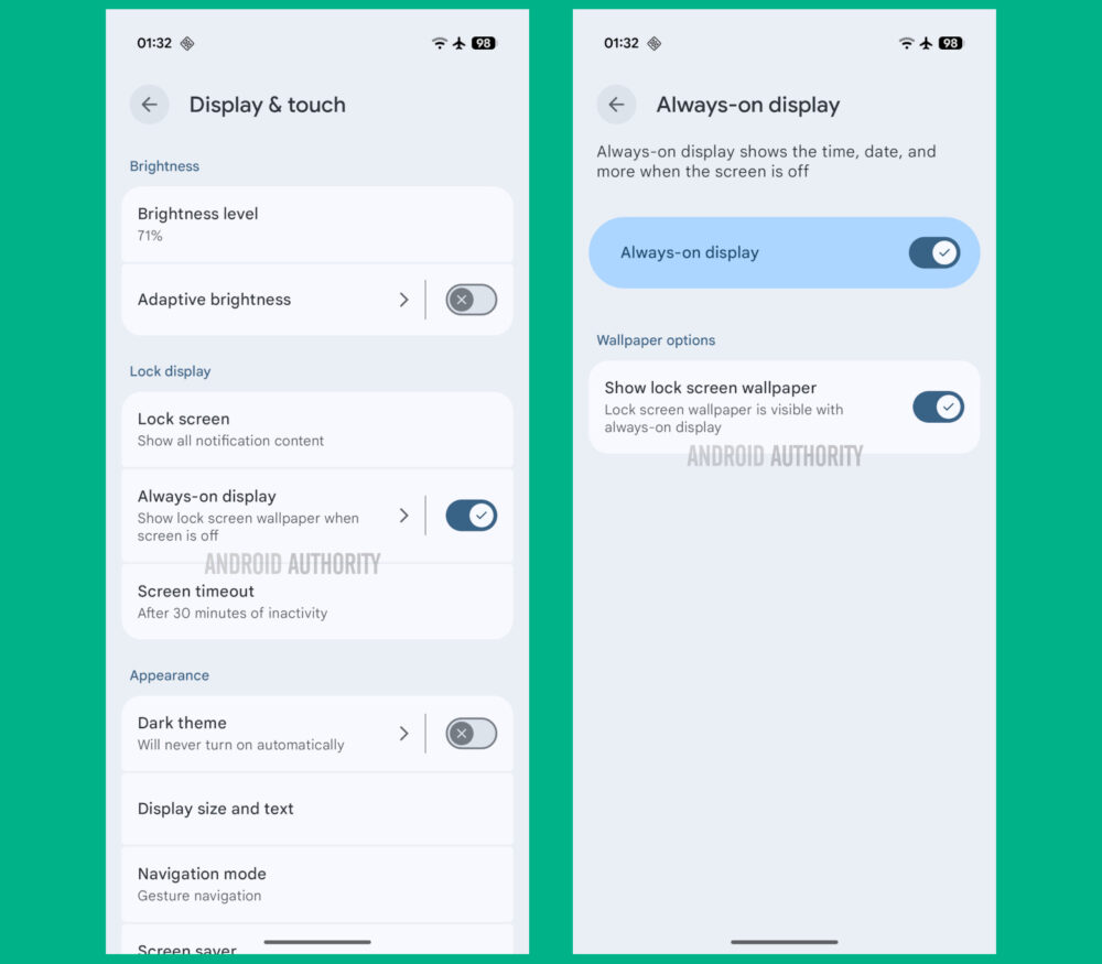 Android 16 QPR1's 'Ambient AOD' brings your wallpaper to the Pixel's always-on display - Android ...