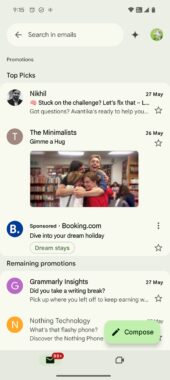 Here's a better look at Gmail's Material 3 Expressive makeover
