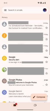 Here's a better look at Gmail's Material 3 Expressive makeover