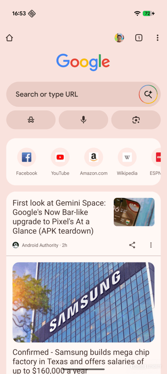 Google is changing Chrome's new tab page to bring AI Mode front-and-center - Android Authority
