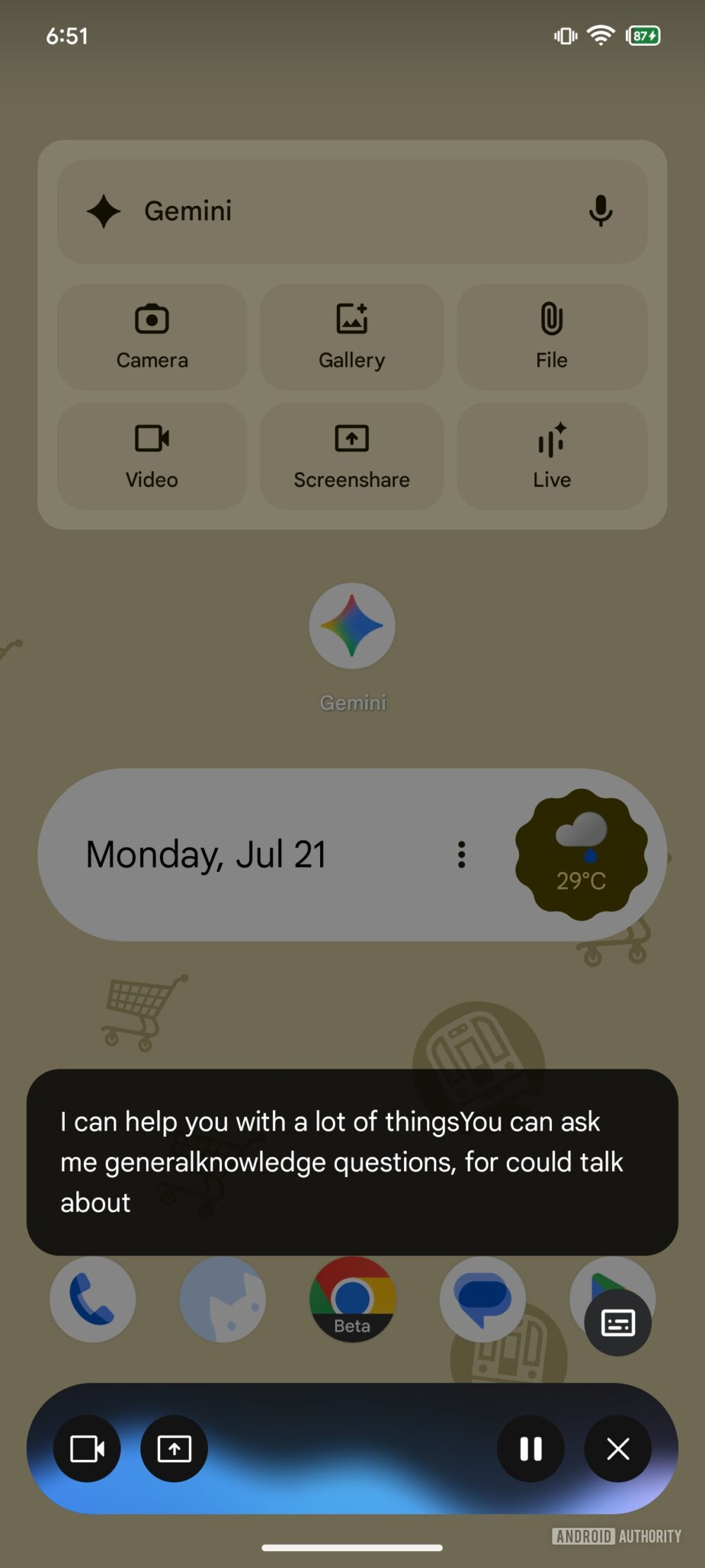 Google is testing a cooler, darker design for the Gemini Live overlay ...