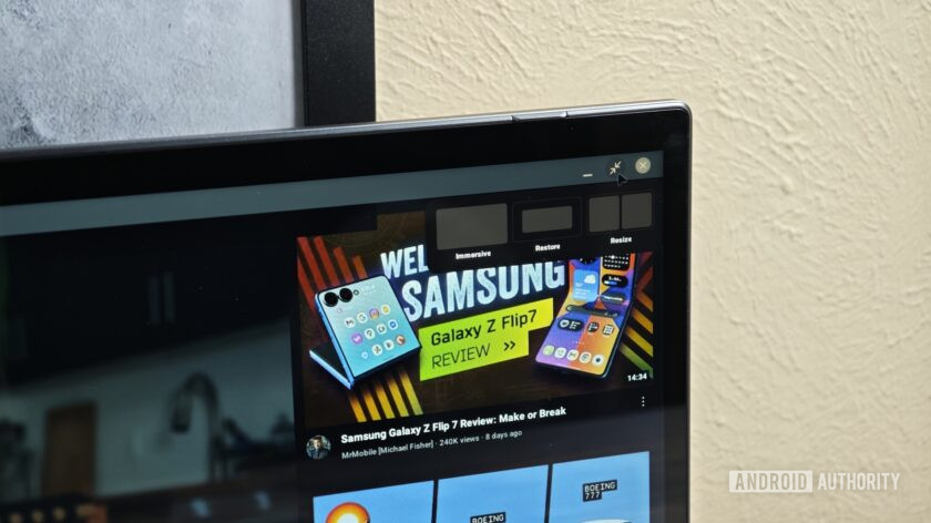 How to enable full screen mode in Samsung DeX on One UI 8