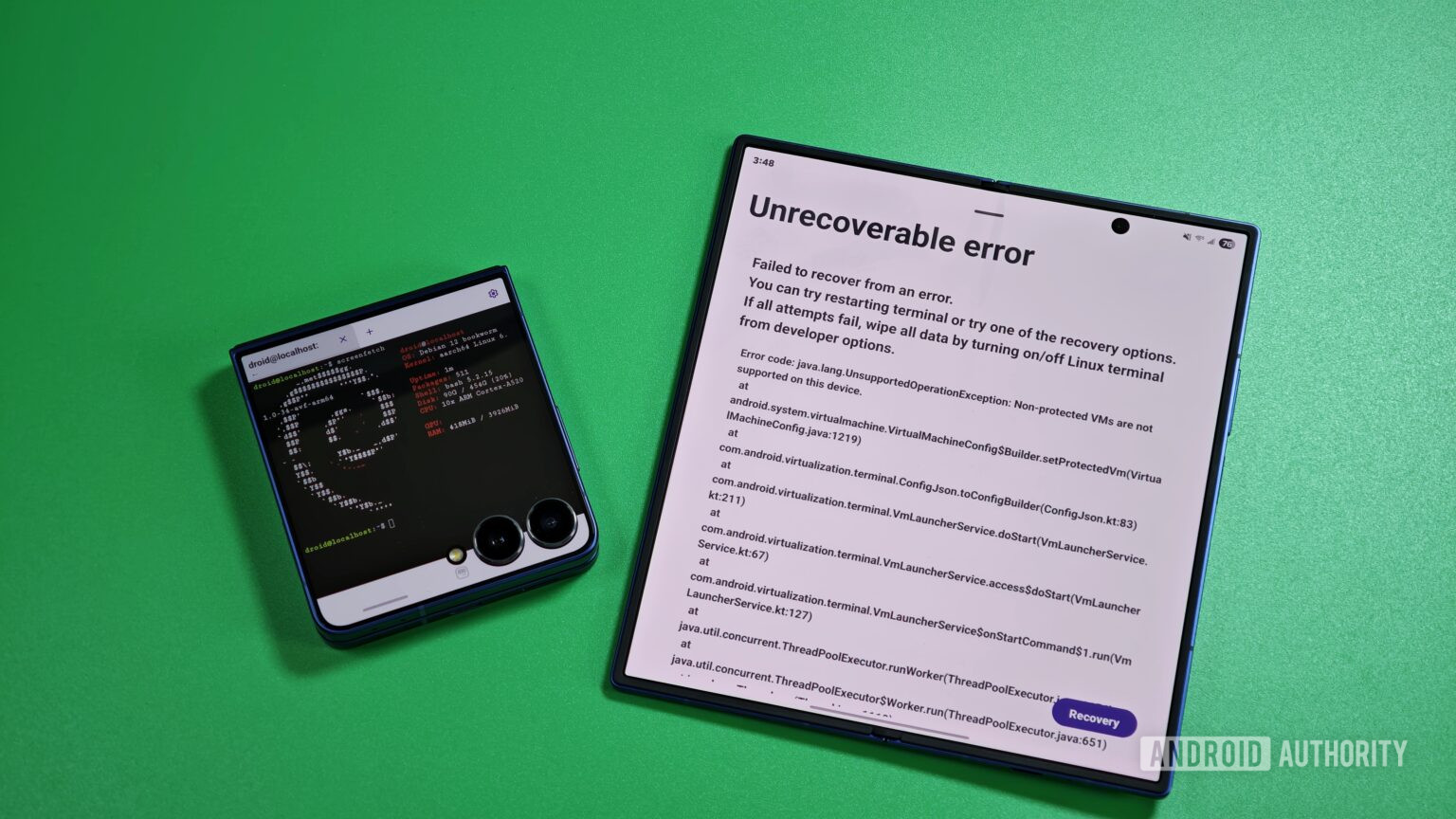 Android's Linux Terminal arrives on the Galaxy Z Flip 7, but Z Fold 7 ...