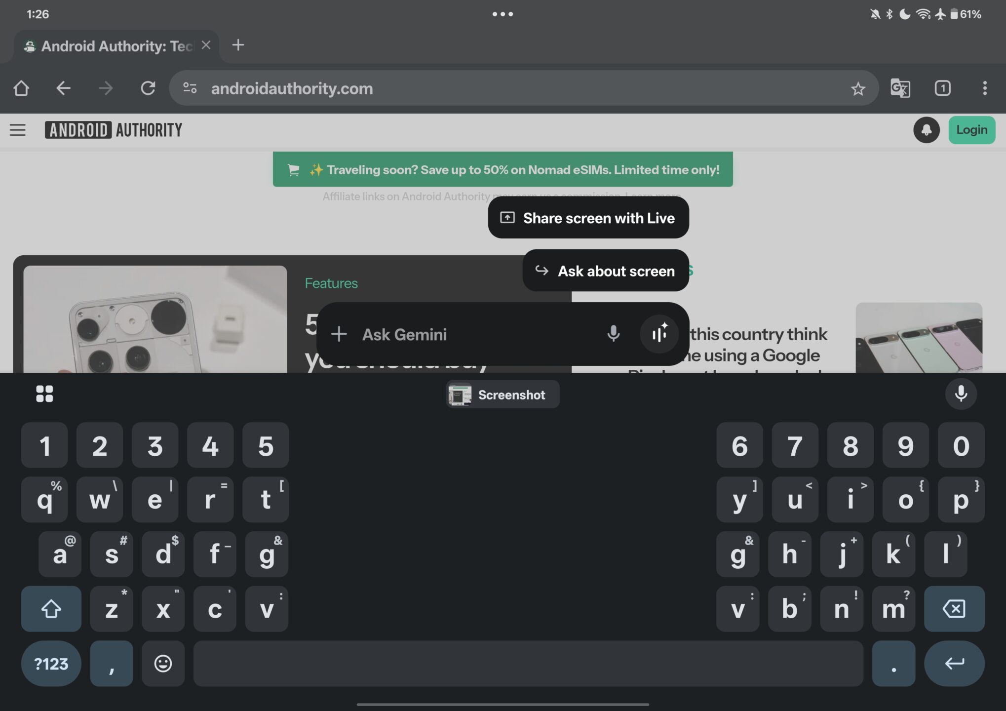 Google is testing a smaller, more reachable Gemini overlay on tablets ...