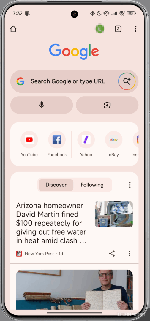 Google is changing Chrome's new tab page to bring AI Mode front-and-center - Android Authority