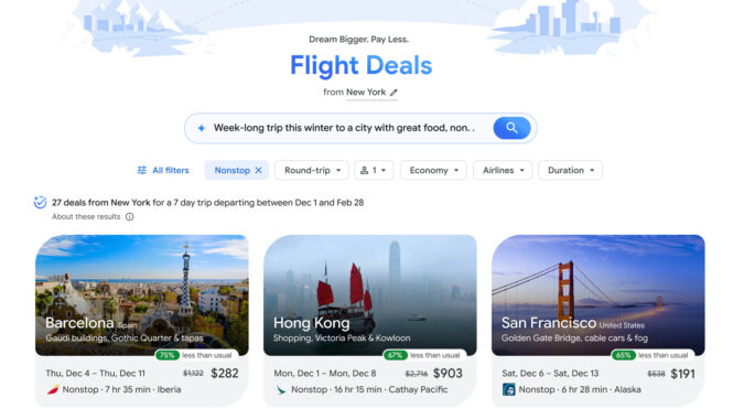Flight Deals is Google's latest tool to help you save money on trips