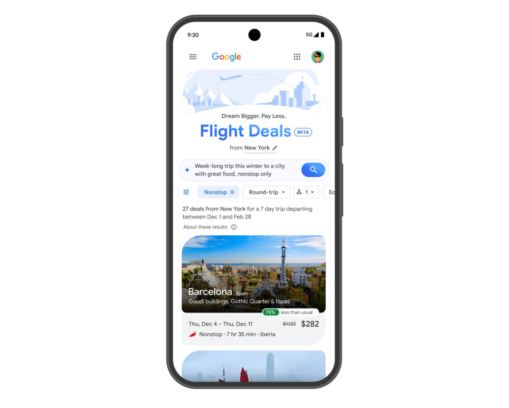Flight Deals is Google's latest tool to help you save money on trips