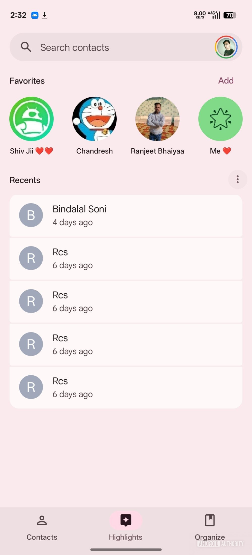 Google Contacts' new Material 3 Expressive look is rolling out