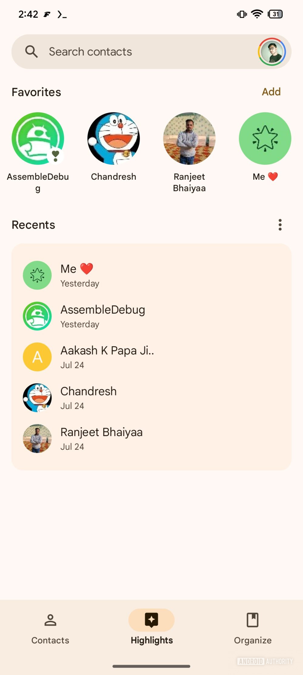 Google Contacts' new Material 3 Expressive look is rolling out