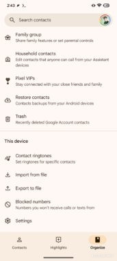 Google Contacts' new Material 3 Expressive look is rolling out