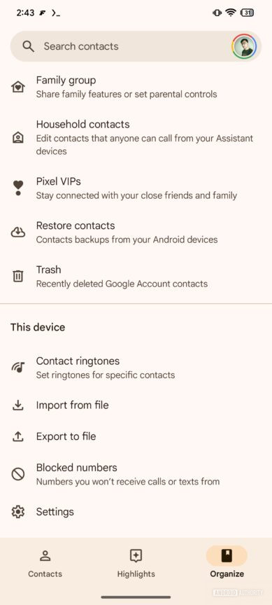 Google Contacts' new Material 3 Expressive look is rolling out