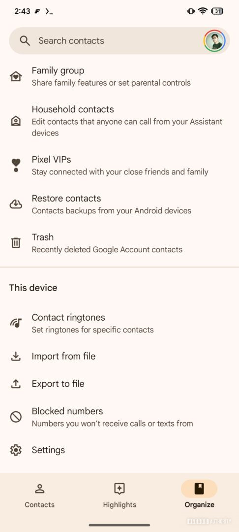Google Contacts' new Material 3 Expressive look is rolling out