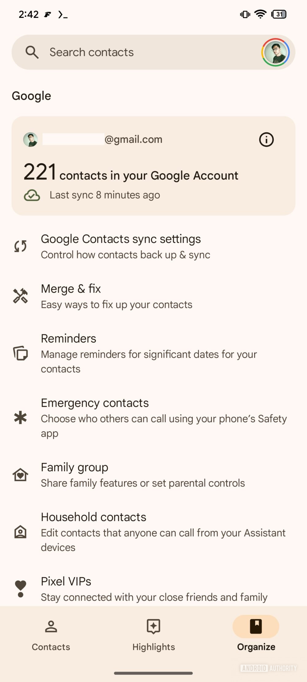 Google Contacts' new Material 3 Expressive look is rolling out