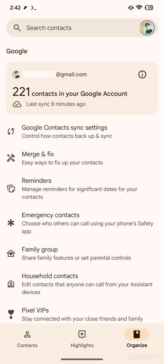 Google Contacts' new Material 3 Expressive look is rolling out