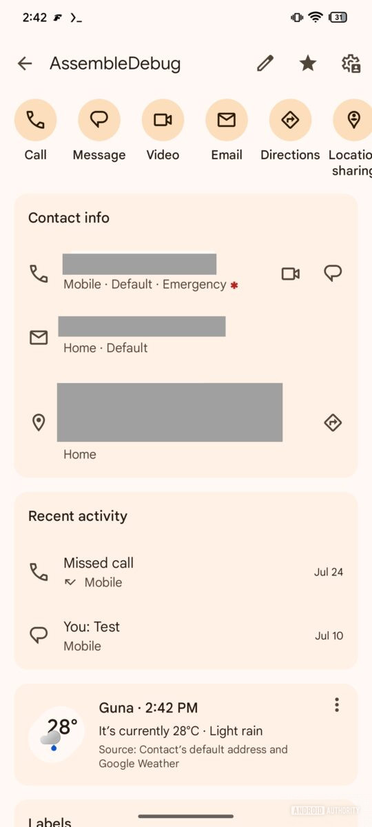 Google Contacts' new Material 3 Expressive look is rolling out