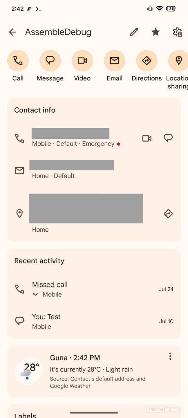 Google Contacts' new Material 3 Expressive look is rolling out