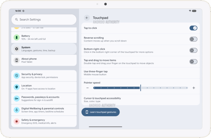 Google produkuje touchpad z Androida bardziej jak system operacyjny ...