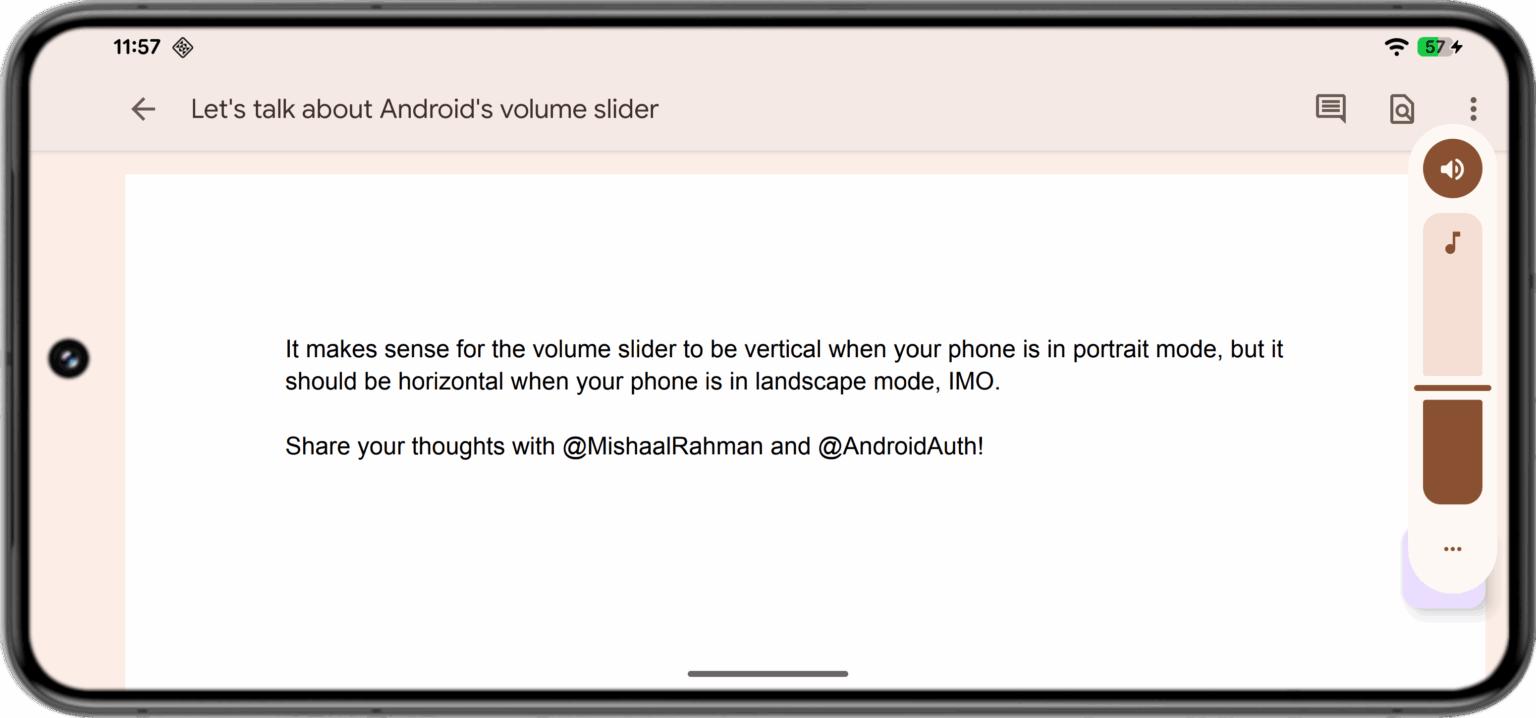 Google could redesign Android’s volume slider to be more like iOS ...