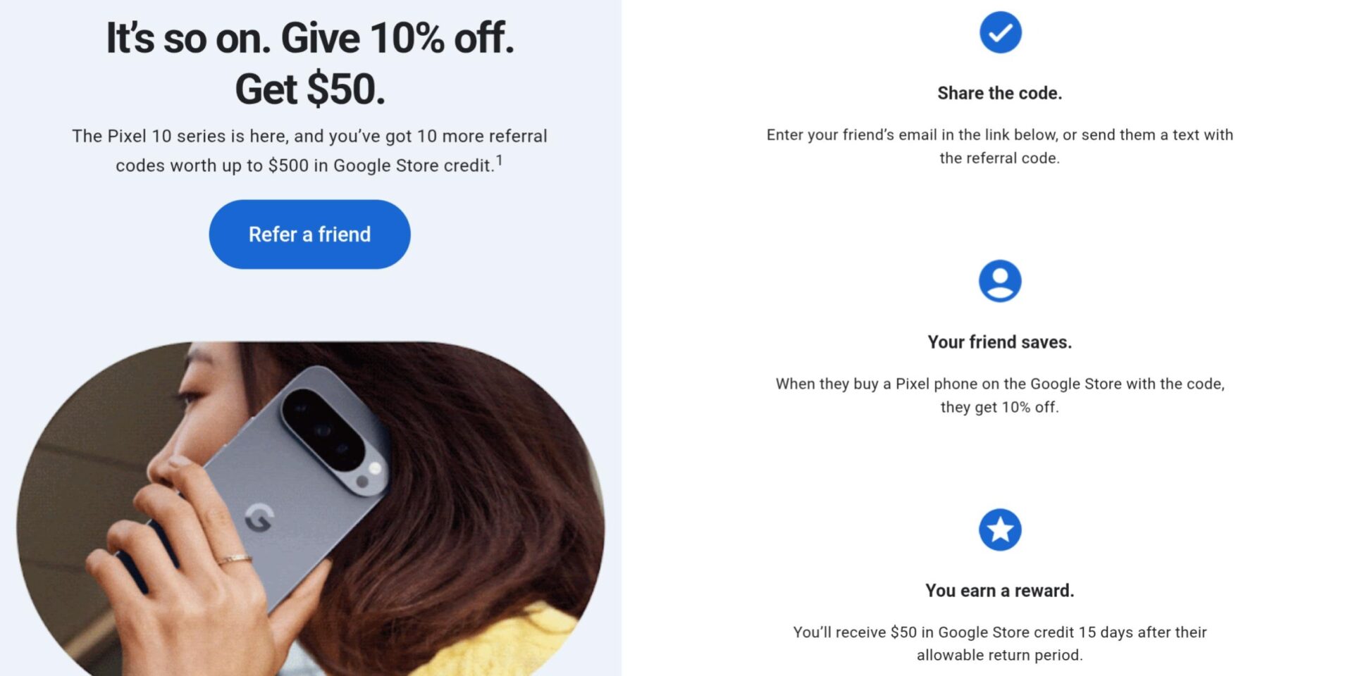 Google's Pixel Referral Rewards program lets you earn up to $500