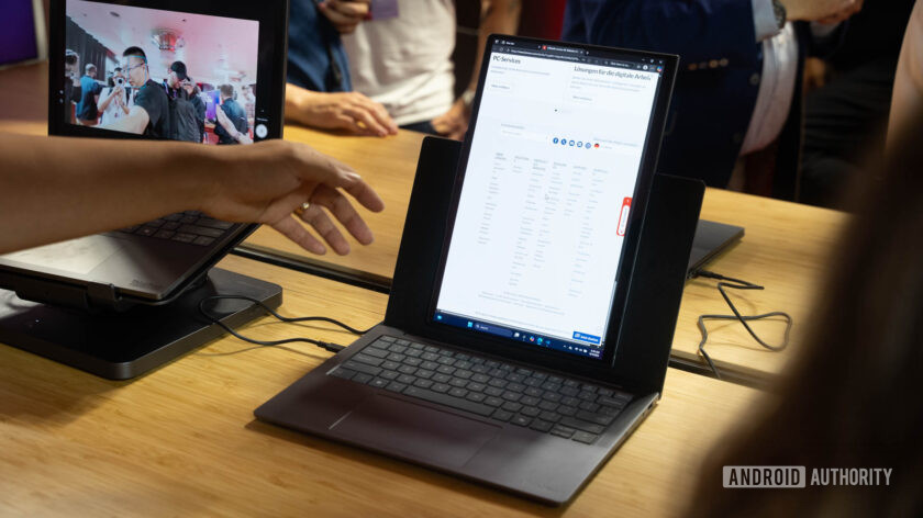 Lenovo shows off a concept laptop with a display that rotates to ...