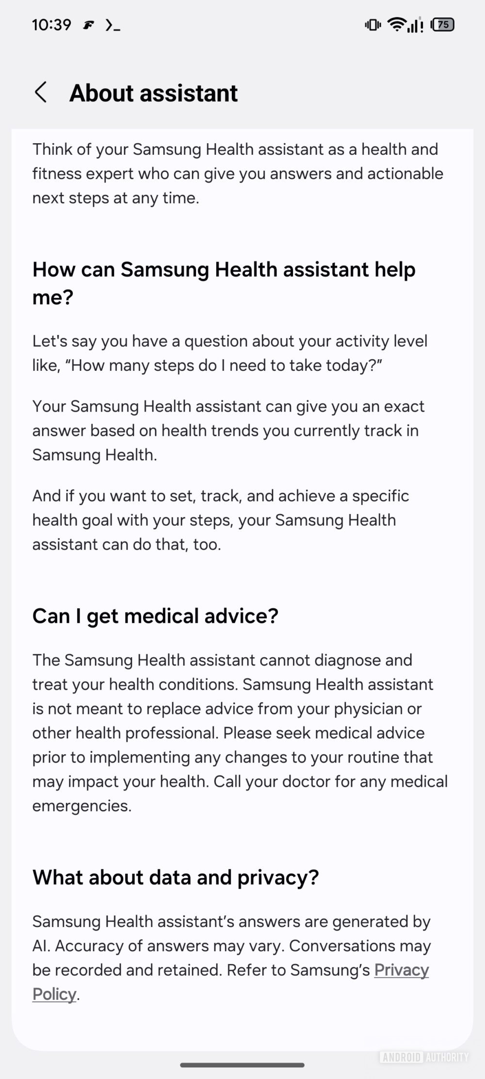 First look at Samsung Health's new AI fitness assistant in action