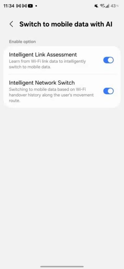 One UI 8.5 could make life easier when switching between Wi-Fi and mobile data