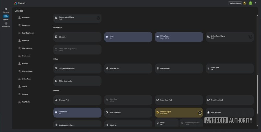 Google Home web interface picks up new device controls - Android Authority