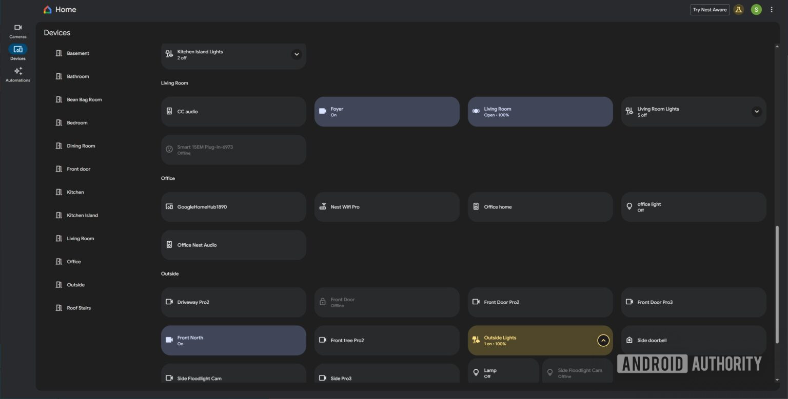Google Home web interface picks up new device controls - Android Authority