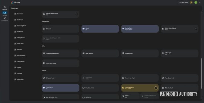 Google Home web interface picks up new device controls - Android Authority