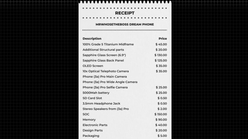 Nothing made a 'dream phone' for MrWhoseTheBoss, so what does it look like?