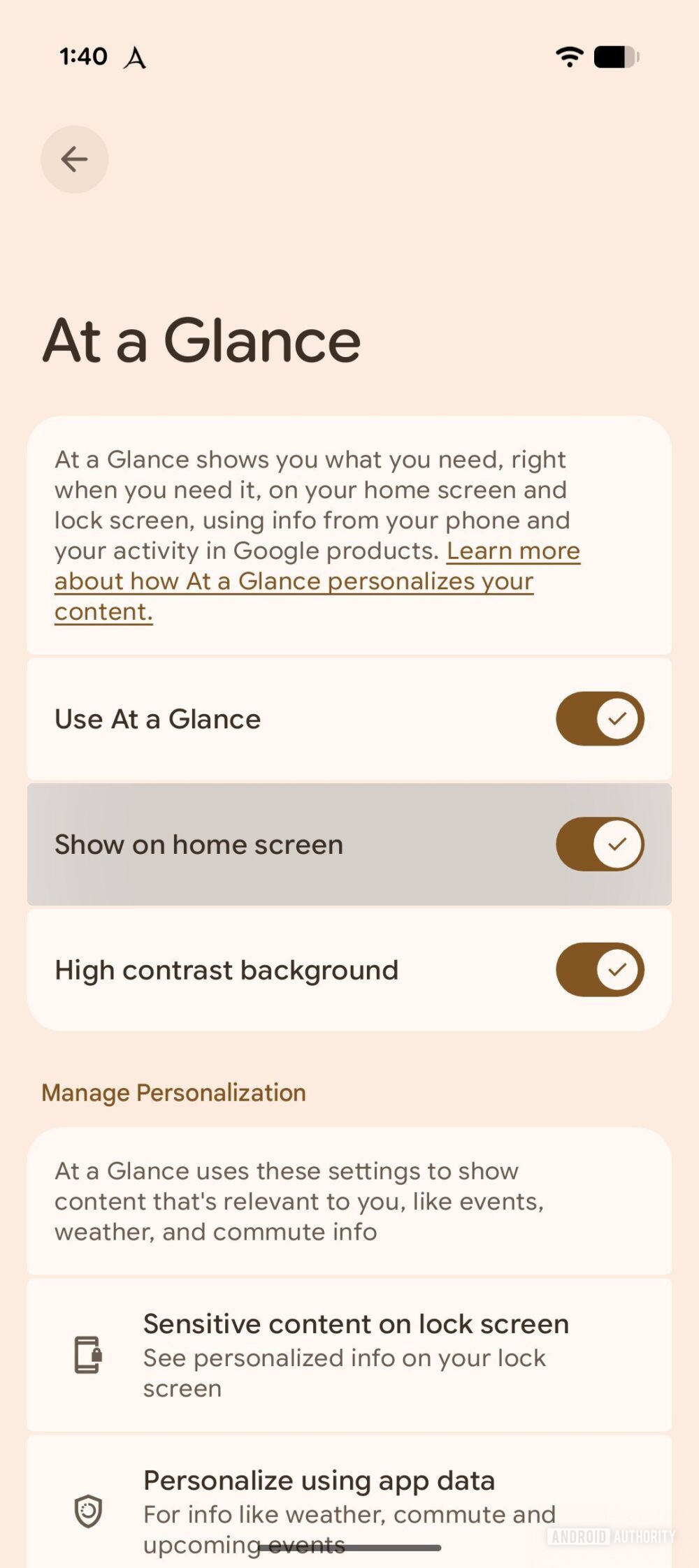 Google preps option to hide At a Glance from Pixel home screen