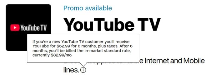 Verizon gives YouTube TV users $20 off a month with a catch