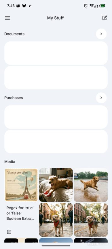 Gemini will start sorting My Stuff by categories - Android Authority
