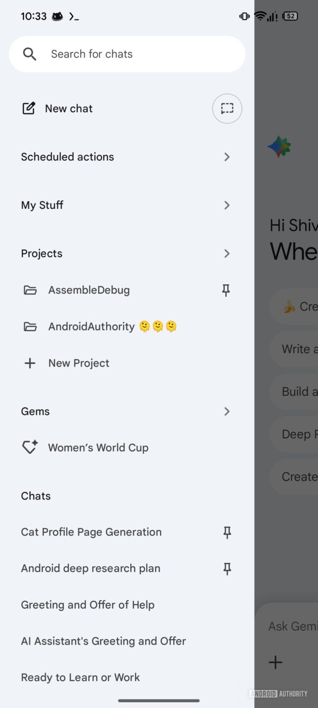 Take an early look at how Google Gemini projects will work - Android ...