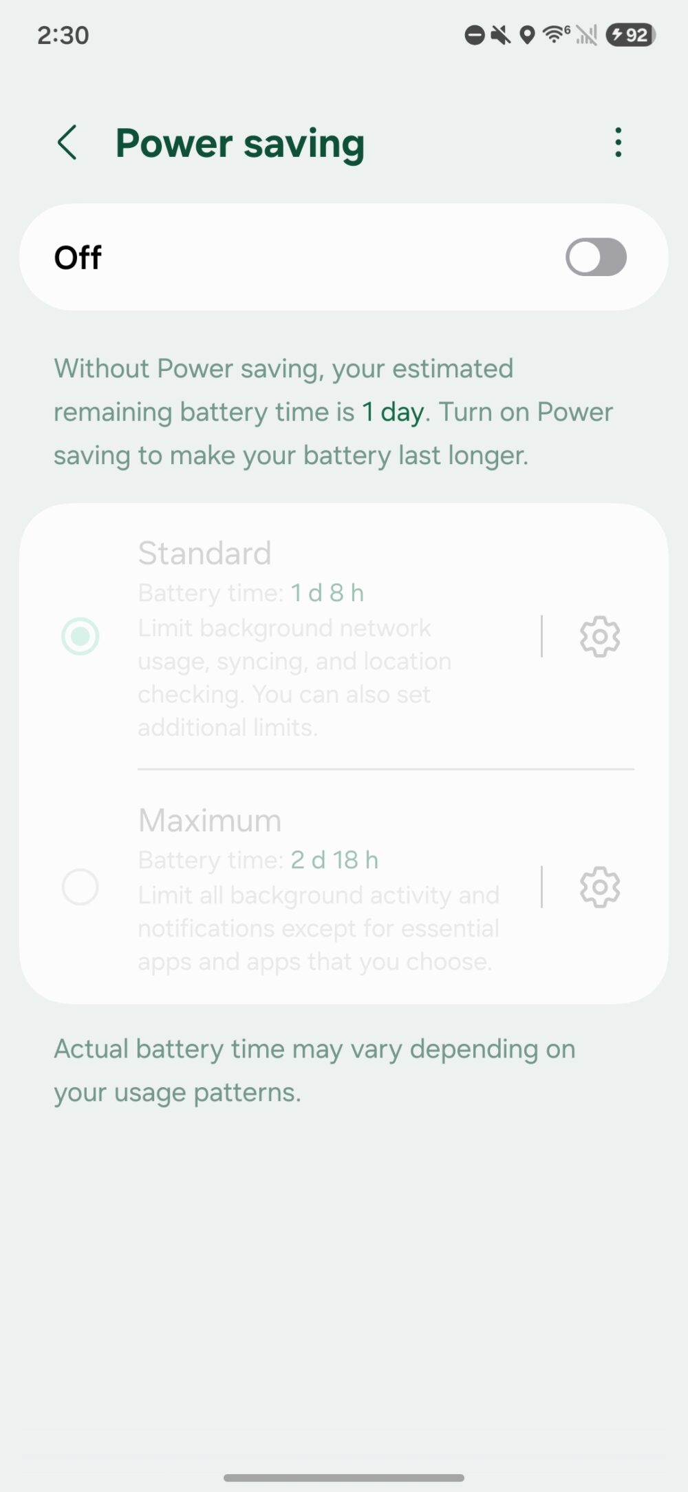 How to use the new Power Saving feature in the One UI 8.5 beta