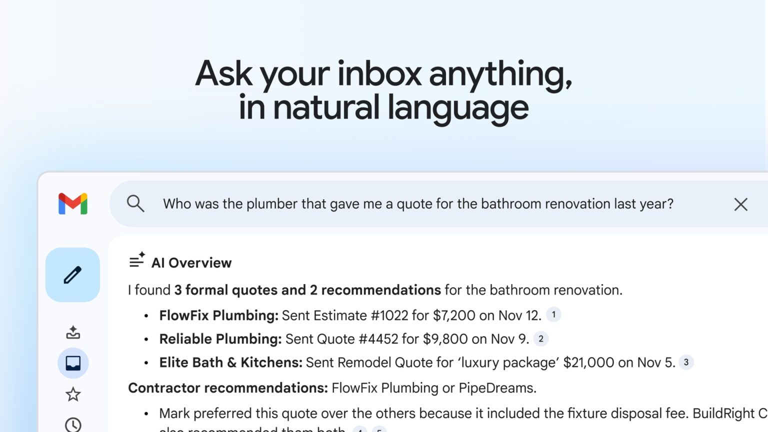 Gmail now proofreads your emails and answers your email questions