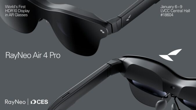 RayNeo Air 4 Pro brings world's first HDR10 AR display to your face