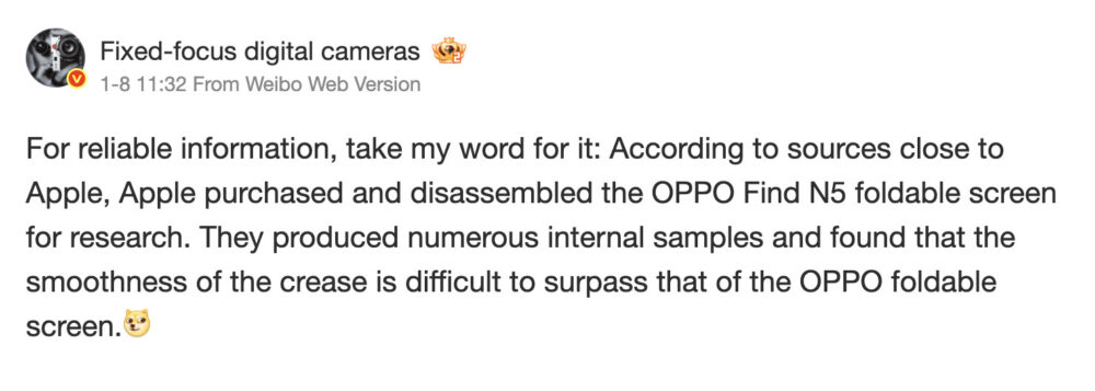 Apple might have dissected this Android foldable to recreate its crease ...