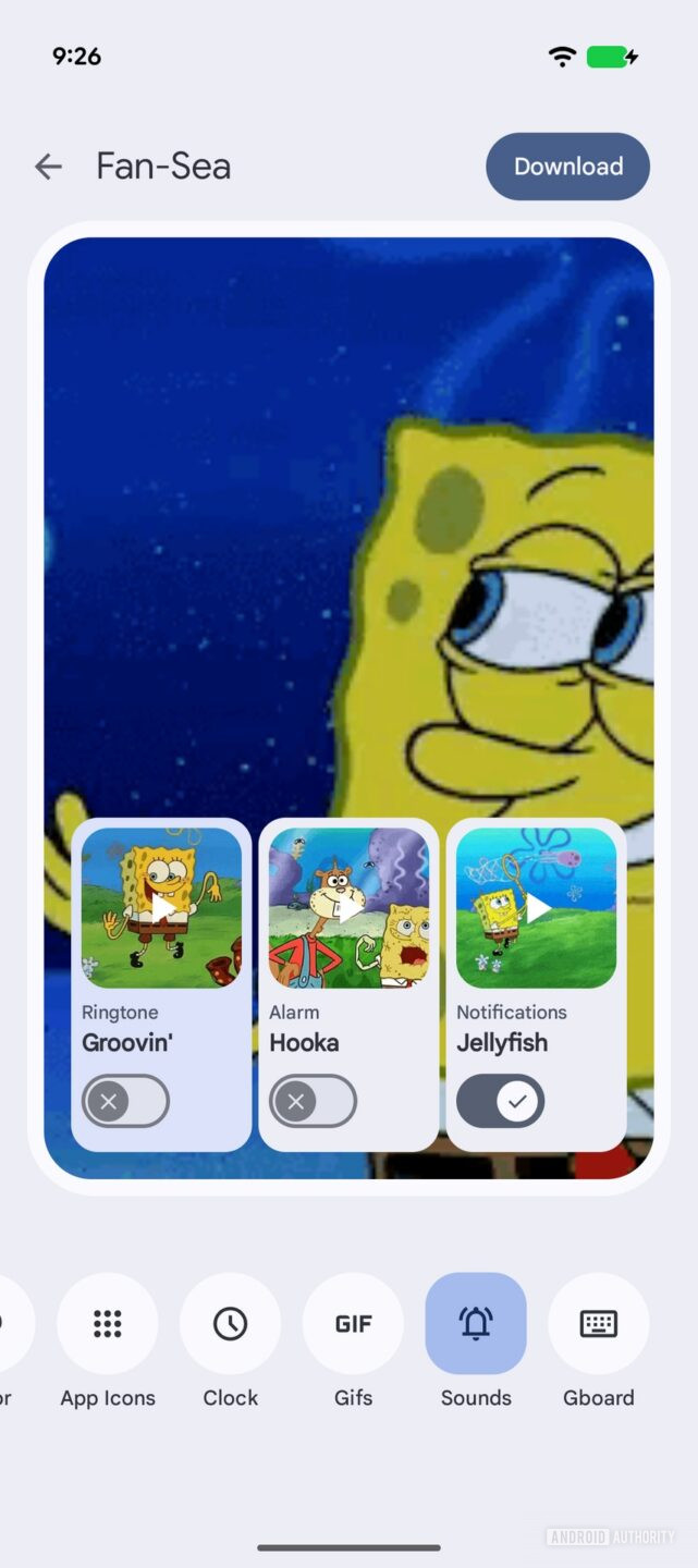 New Pixel Theme packs are coming soon with a SpongeBob flavor
