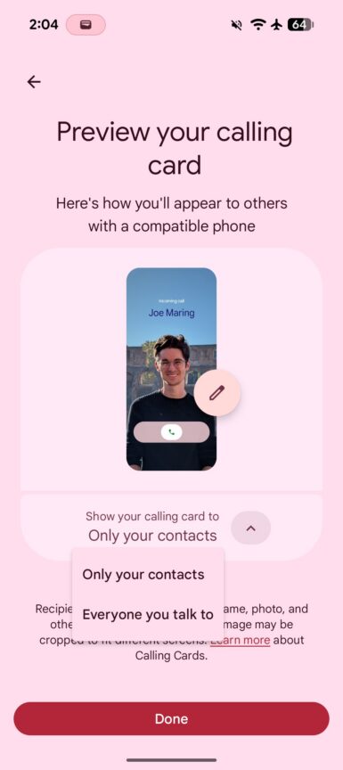 How to create your own Calling Card on the Google Phone app