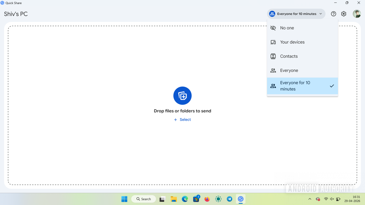 Quick Share's latest PC update looks a little more like Android ...