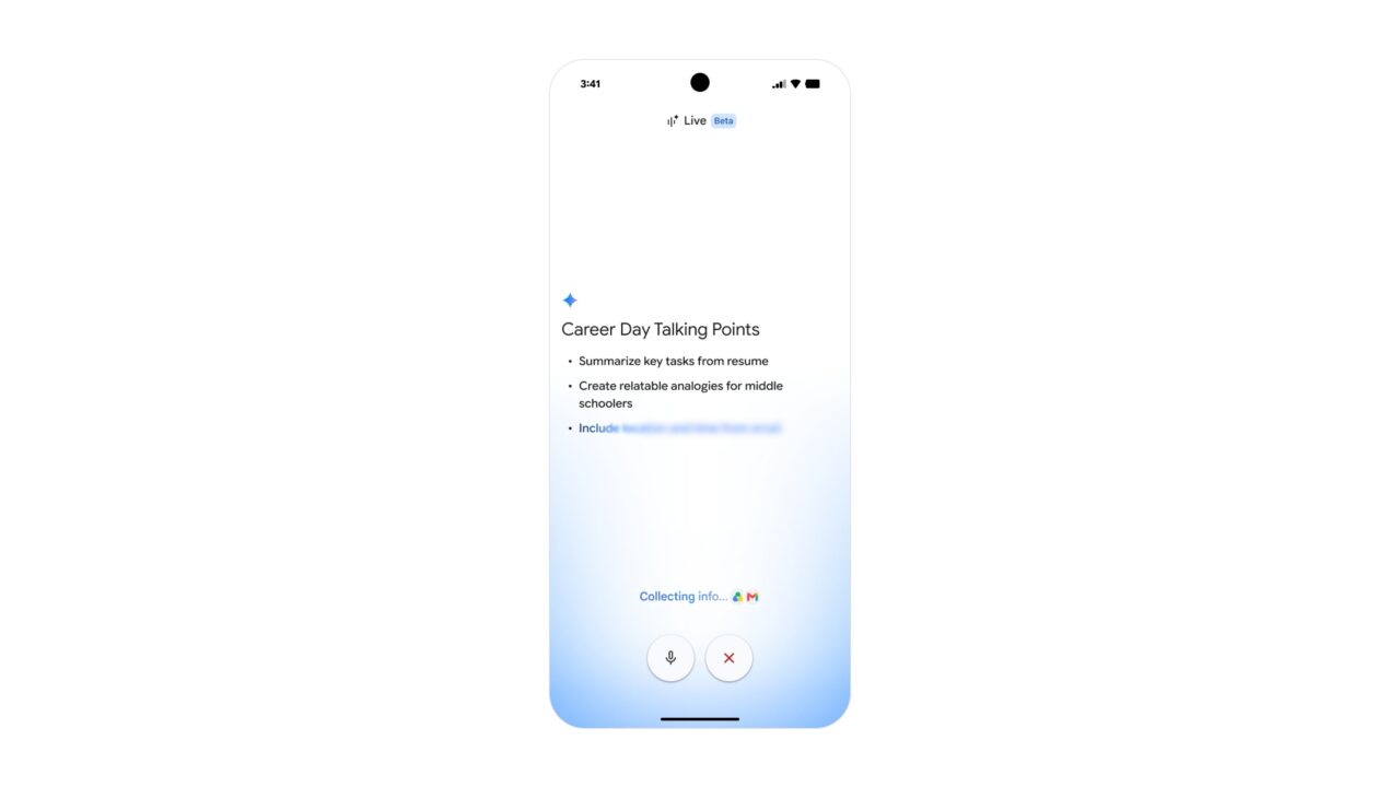 Your favorite Google apps are getting a Gemini Live-like upgrade