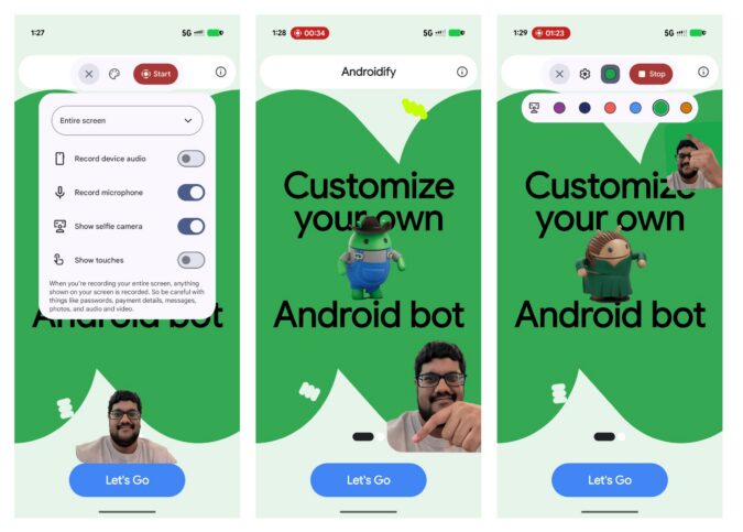 Android 17 QPR1 Beta 4 makes it easy to record reaction videos