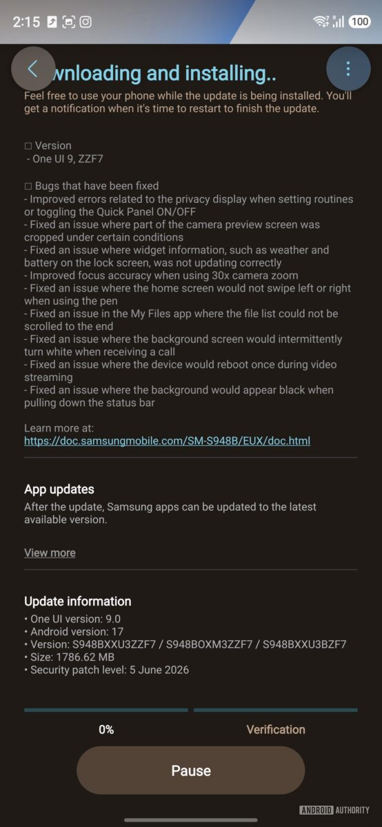 Breaking: Galaxy S26 series gets third One UI 9 beta release